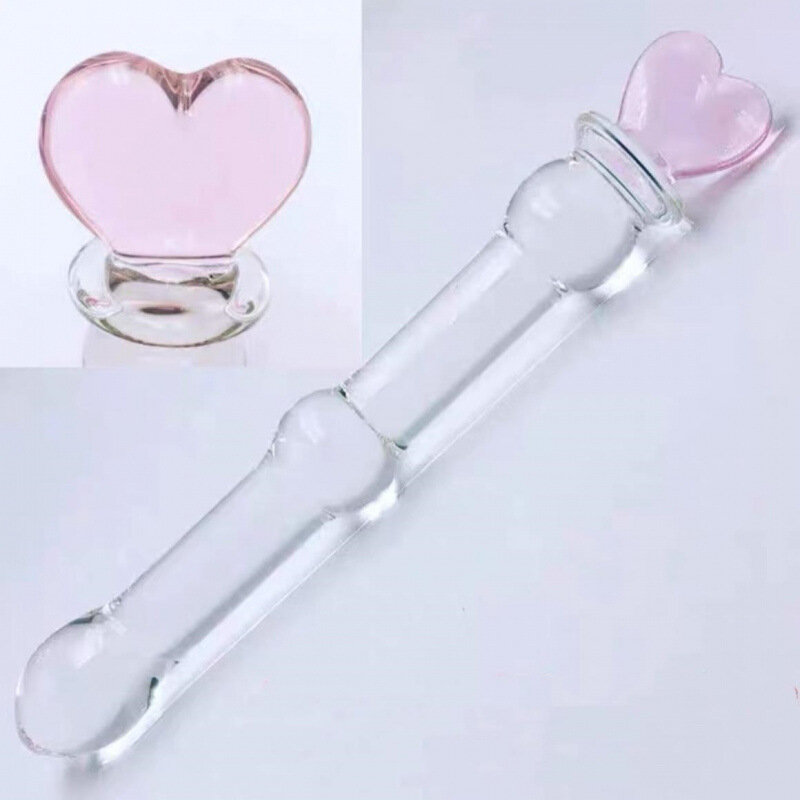 Волшебная палочка для массажа, анальный стимулятор, стеклянная палочка в форме сердца, стеклянная палочка, секс-игрушки, SM, мастурбация, кристальная палочка