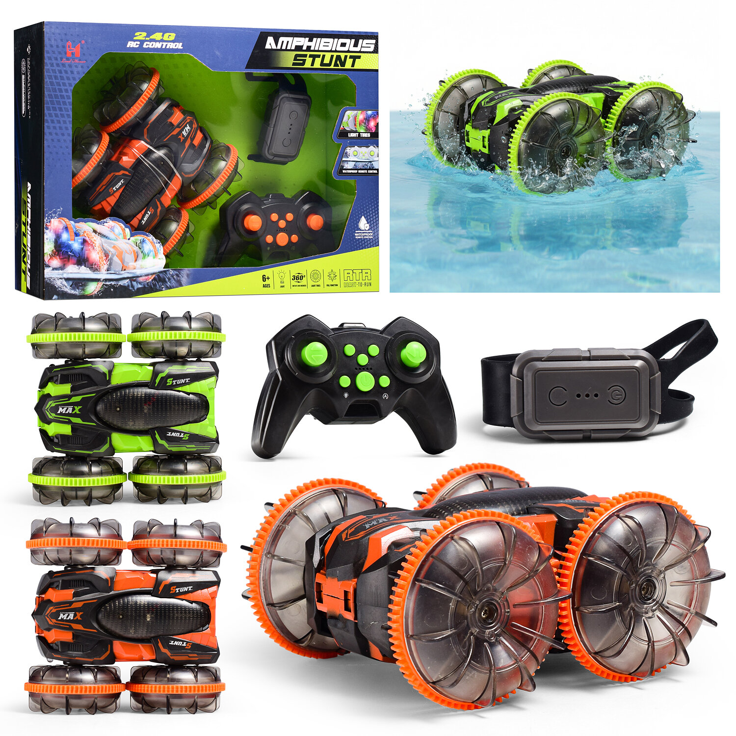 Машина на радиоуправлении LH-C086-3 "Амфибия", 27 MHz, 15х14х7,5 см.