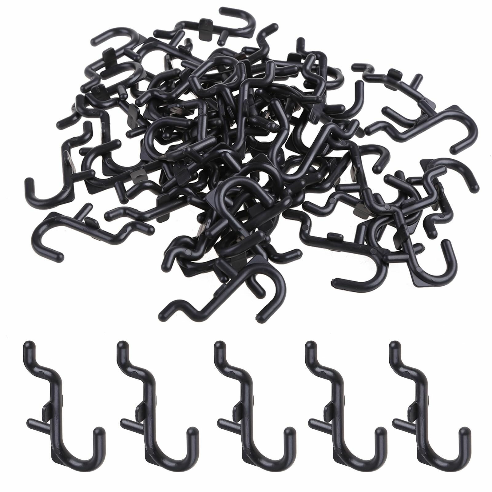 50/100 шт. J-образные крючки для перфорированной панели, - 50pcs