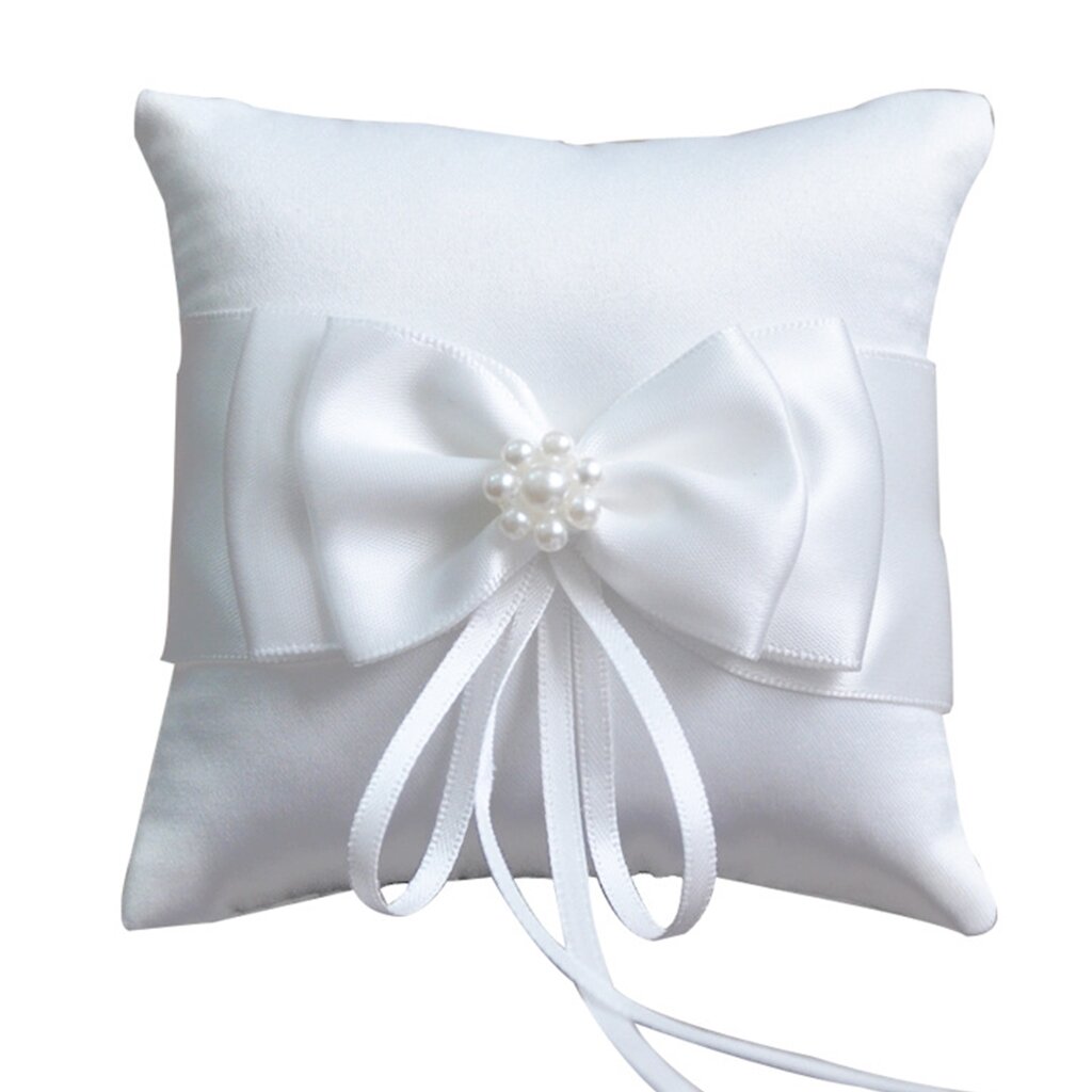 Элегантные атласные обручальные кольца Подушка Кольца Подушка для невесты Свадебные декорации