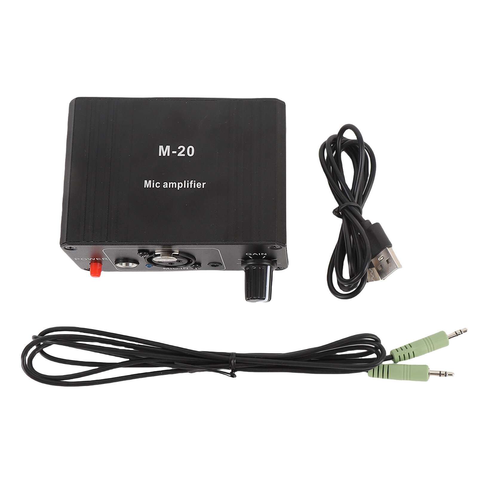 Микрофонный предусилитель 48V XLR, высокий коэффициент усиления, метал. корпус