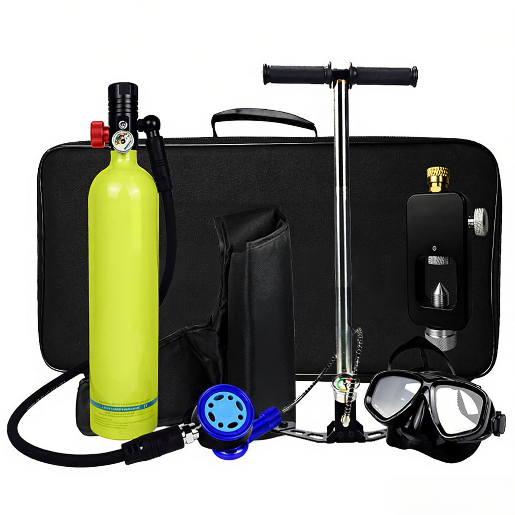 Баллон для воздуха 1L баллон для скубы кислородный баллон с возможностью 20 минут дыхательное устройство под водой для дайвинга снаряжение для снорклинга Материал 6061 алюминиевый сплав Модель A-A/A-B/B-A/B-B Цвет Зеленый/Желтый Емкость 1L Максимальное
