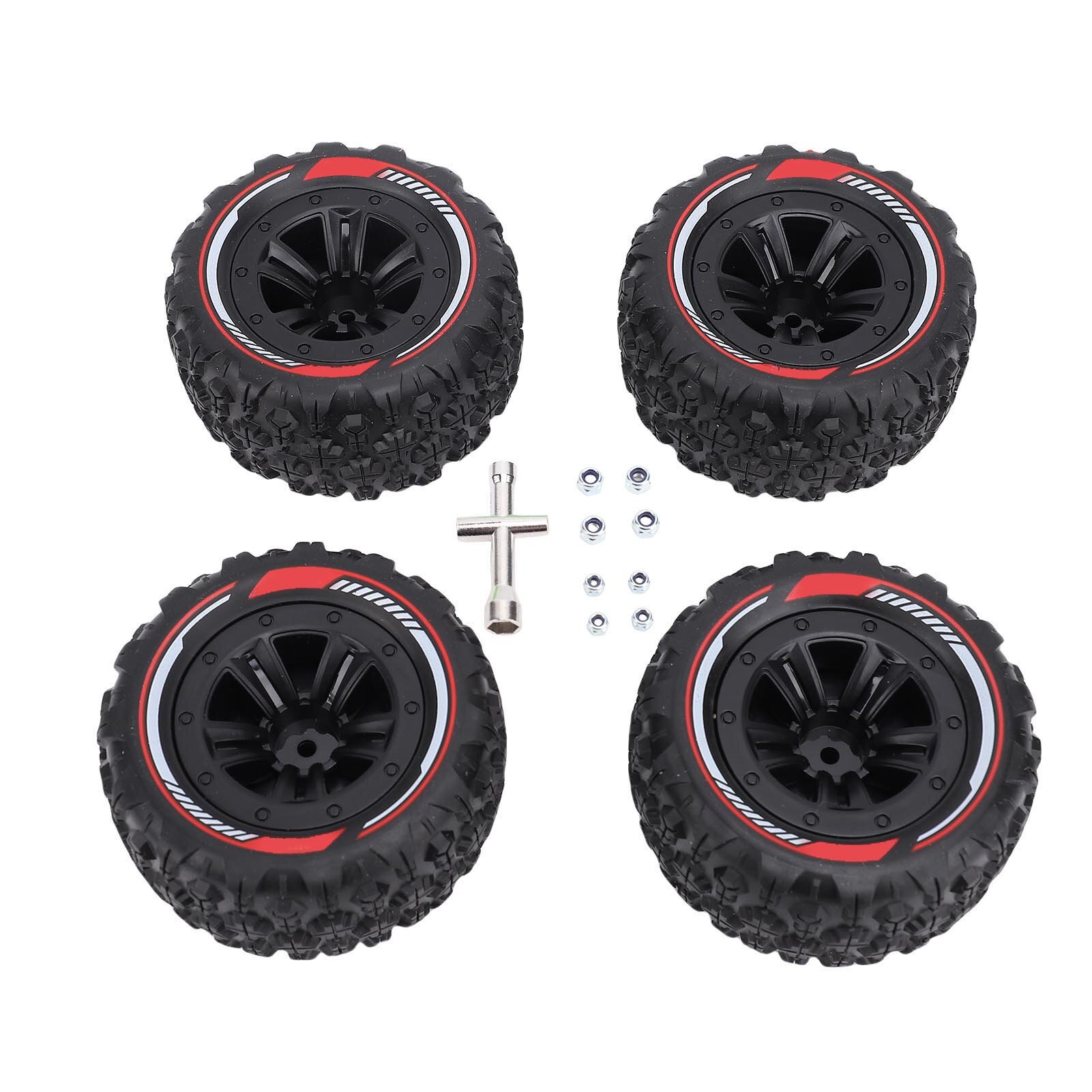 4шт 12 мм Шестигранные Колеса RC Комплект Шин 3,26x1,67 Дюймов Шины для Грязевой Местности Аксессуары для 1/14 1/16 RC Автомобиля Гусеничный Грузовик Черный