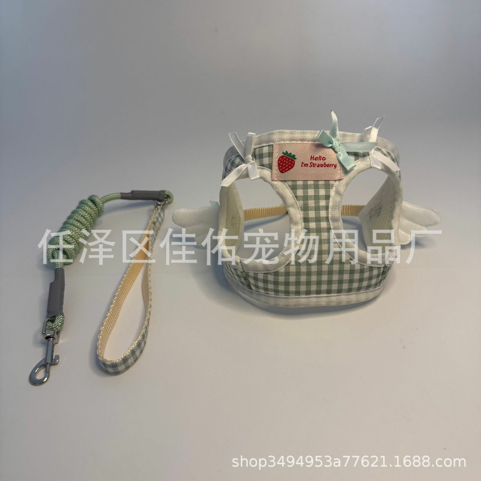 Собачья ошейник-пояс с защитой от вырывания для мелких пород — поводок для той-терьера и померанца Цвет：БирюзовыйРазмер