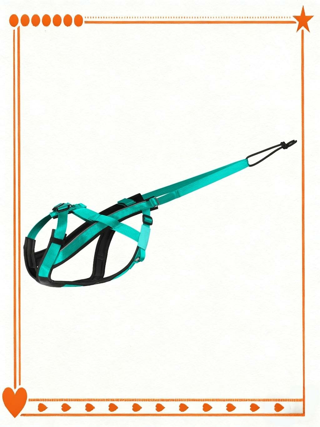 Шлейка для вытаскивания груза и тренировки собак, Зеленый