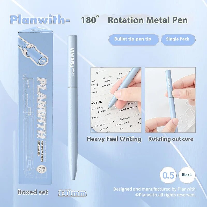 Planwith вращающаяся ручка черная 0,5 мм, Blue Pen A