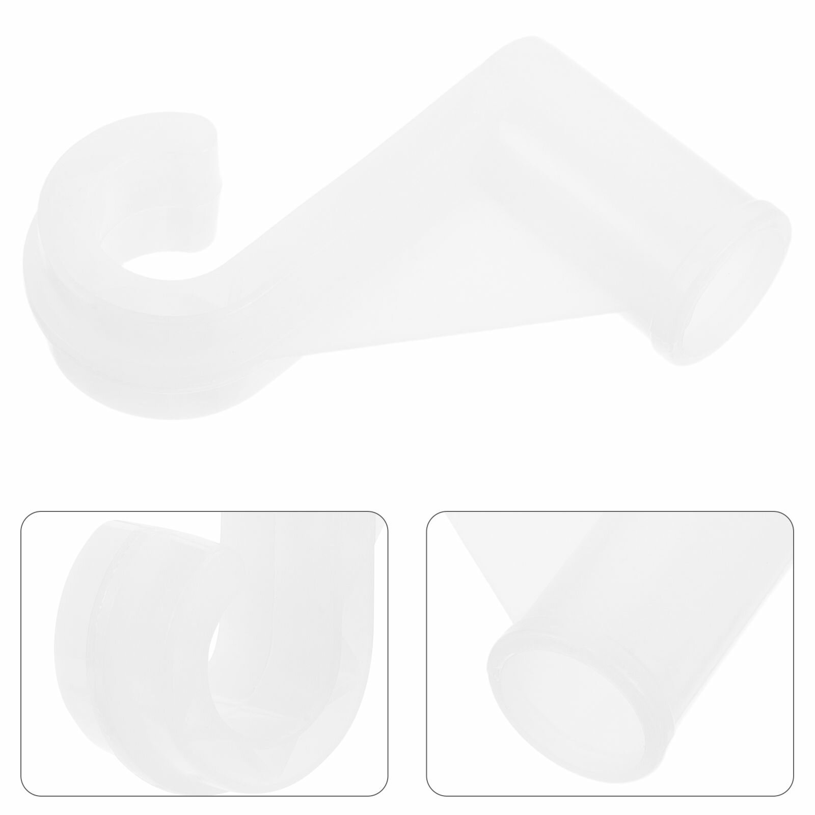 Белый пластиковый крючок для одежды, крепление для штанги в шкаф, 10 шт