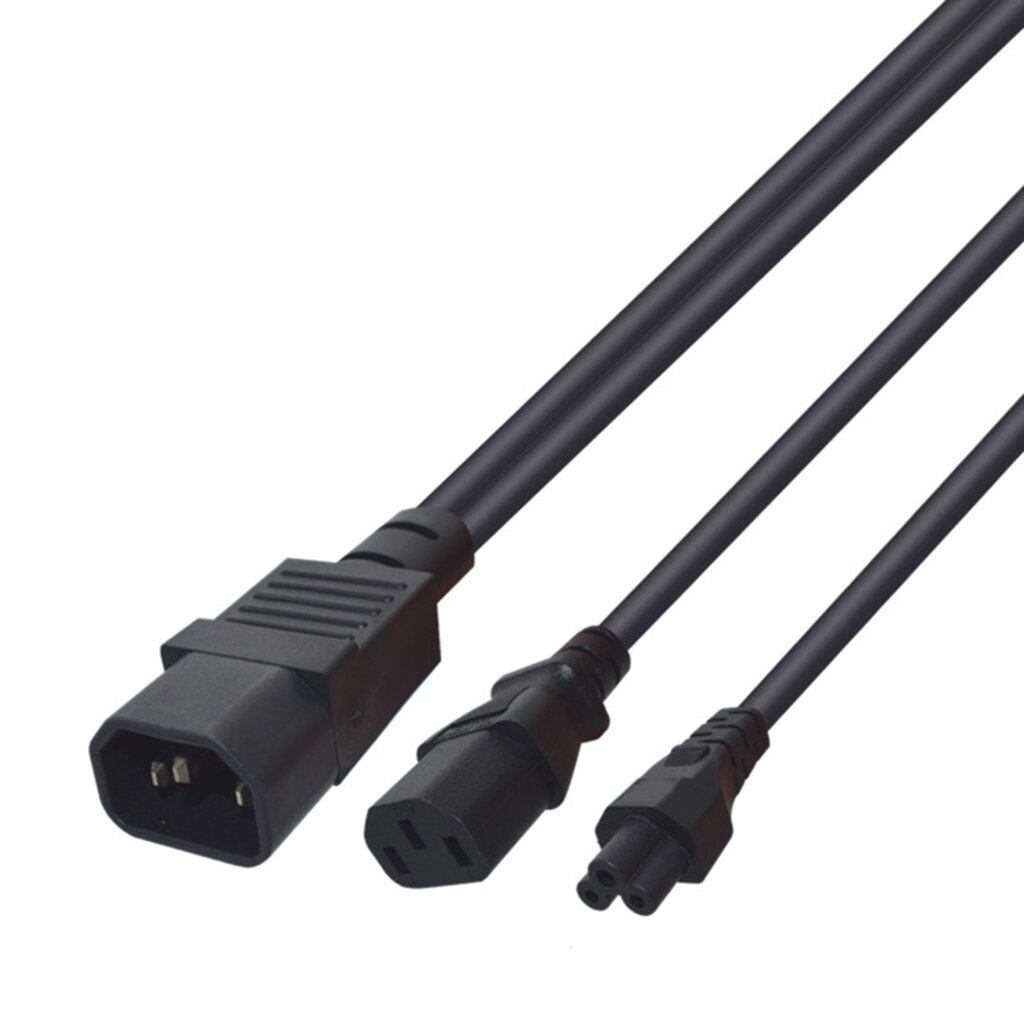 3-контактный Разъем IEC320-C14 к Гнездовым Адаптерам IEC320-C13 + C15 Шнур Y-разветвителя Преобразователи Мощности Кабельная Линия