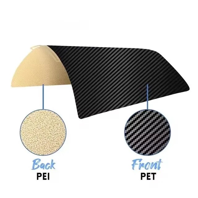 Пластина для стола 3D принтера Bambu A1/X1/P1 покрытие PEI PET 257*257мм