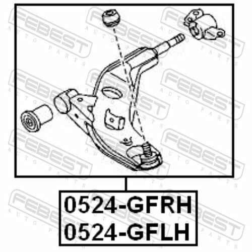 Рычаг передний левый, FEBEST 0524GFLH
