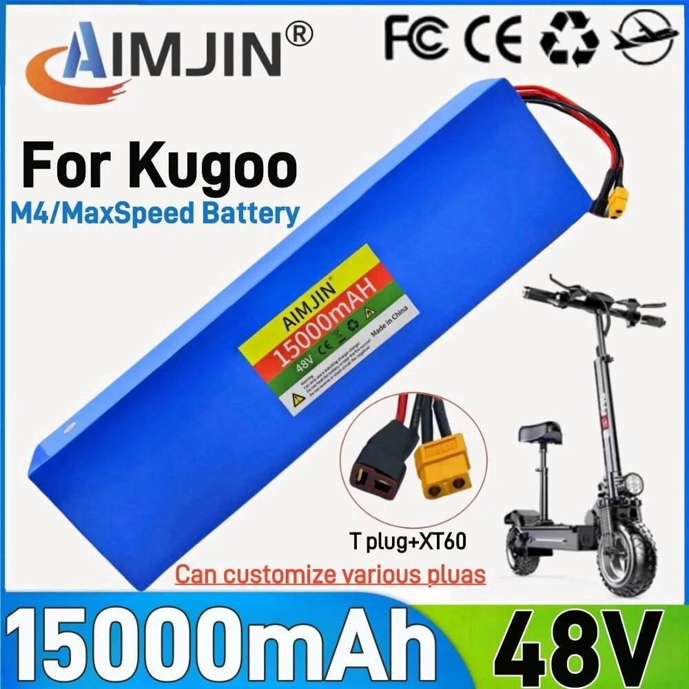 13S4P 48 В для Kugoo M4/M4 Pro/maxSpeed 15000 мАч аккумуляторная батарея для электрического скутера 18650 аккумуляторная батарея, встроенная в BMS