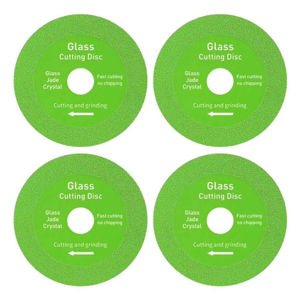 Набор из 4 тонких дисков для резки стекла для угловой шлифовальной машины, керамика