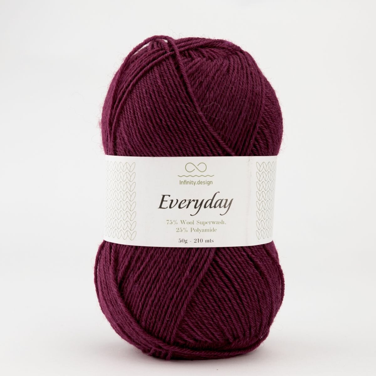 Носочная пряжа Infinity Design Everyday (4363 Wine Red) 5 мотков по 50 г/210 м
