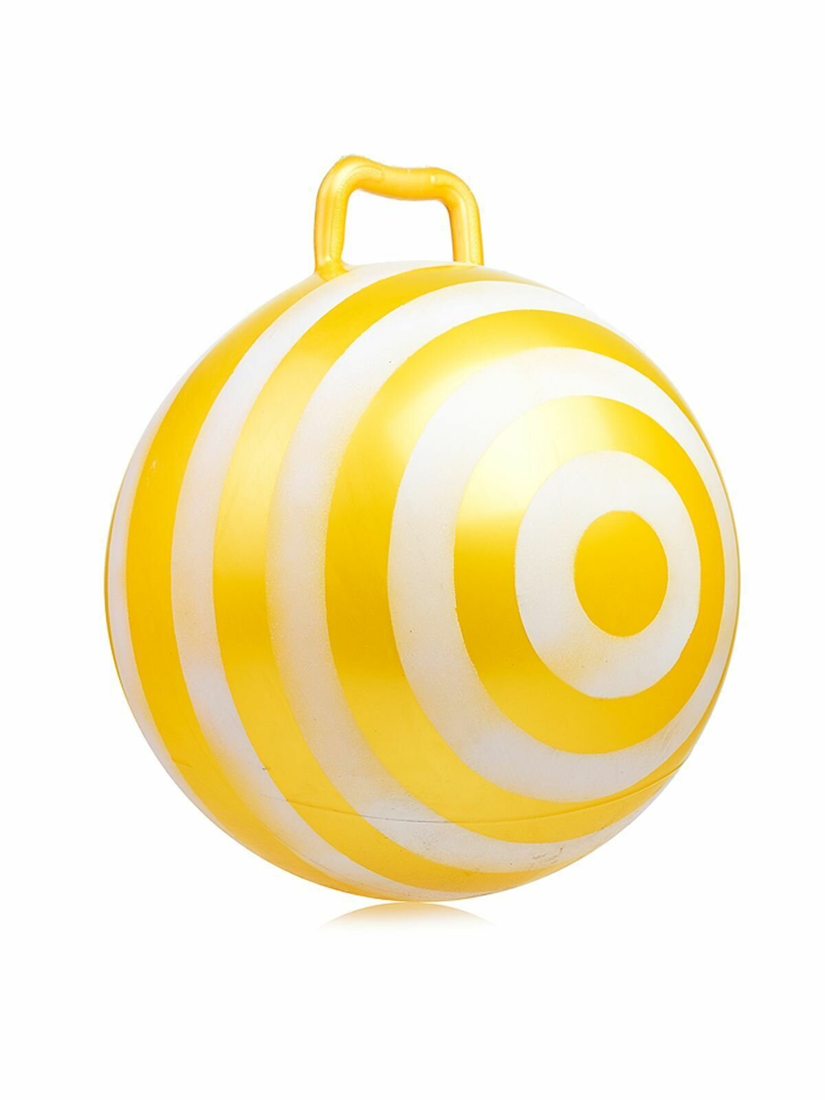 Мяч прыгун с ручкой 45 см желтый/белый (U002485Y-4)