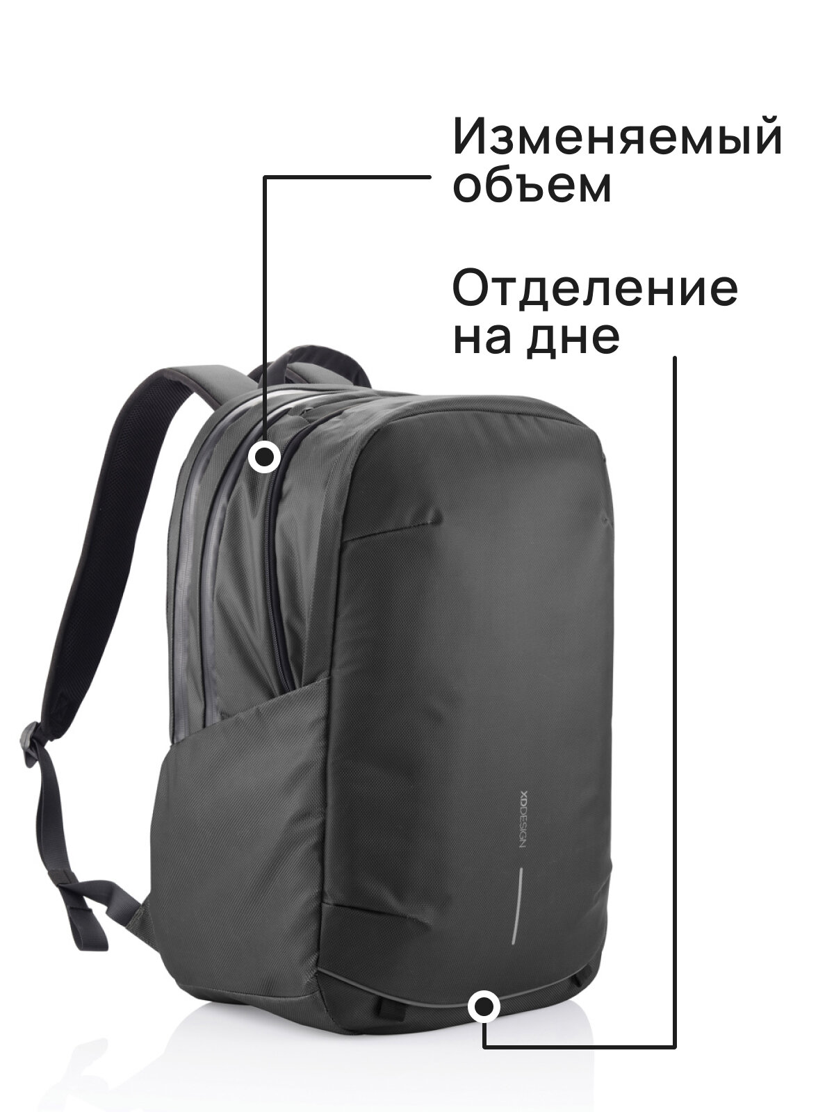 Городской рюкзак с отделением для ноутбука XD Design Bobby Explore (Черный) — фото 1