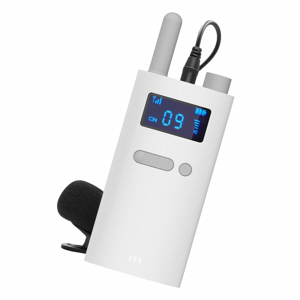 Беспроводной передатчик/приемник 2.4G для экскурсий и лекций с LED-дисплеем, дальность 100-150м