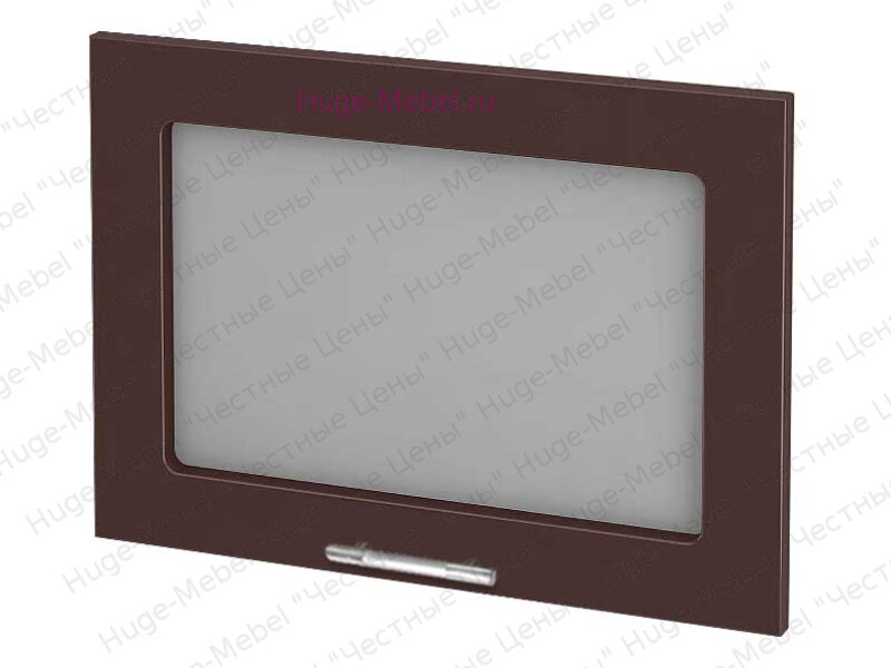 Кухонный фасад Ф-88 шоколад глянец (Ксения) Huge Mebel . Ширина 796 Высота 354. Кухонные фасады