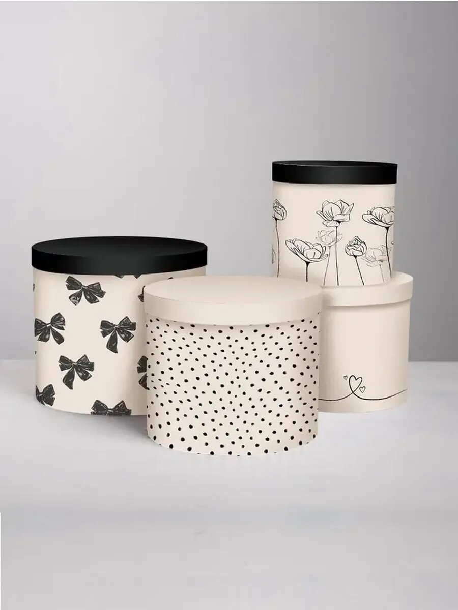 Элегантный набор шляпных коробок 4 в 1