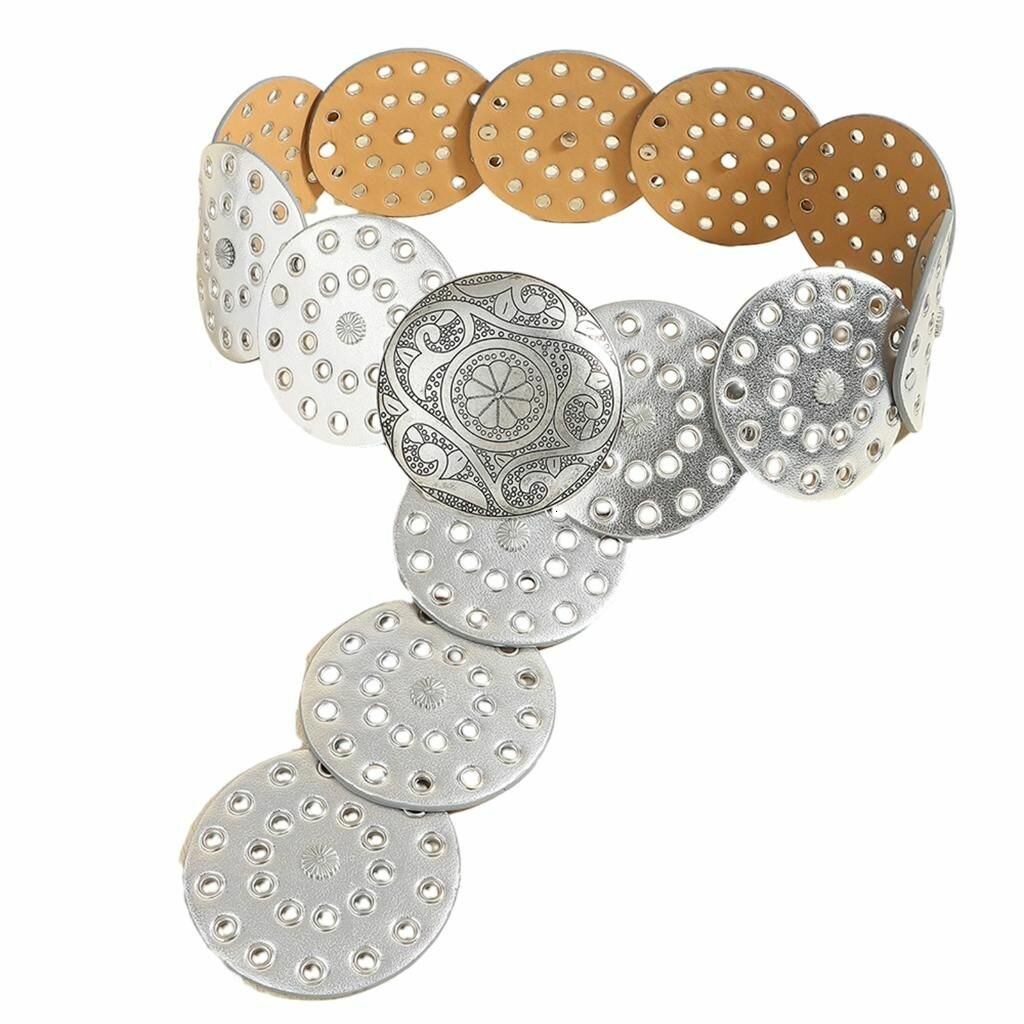 Ковбойский ремень для девушек, - серебро