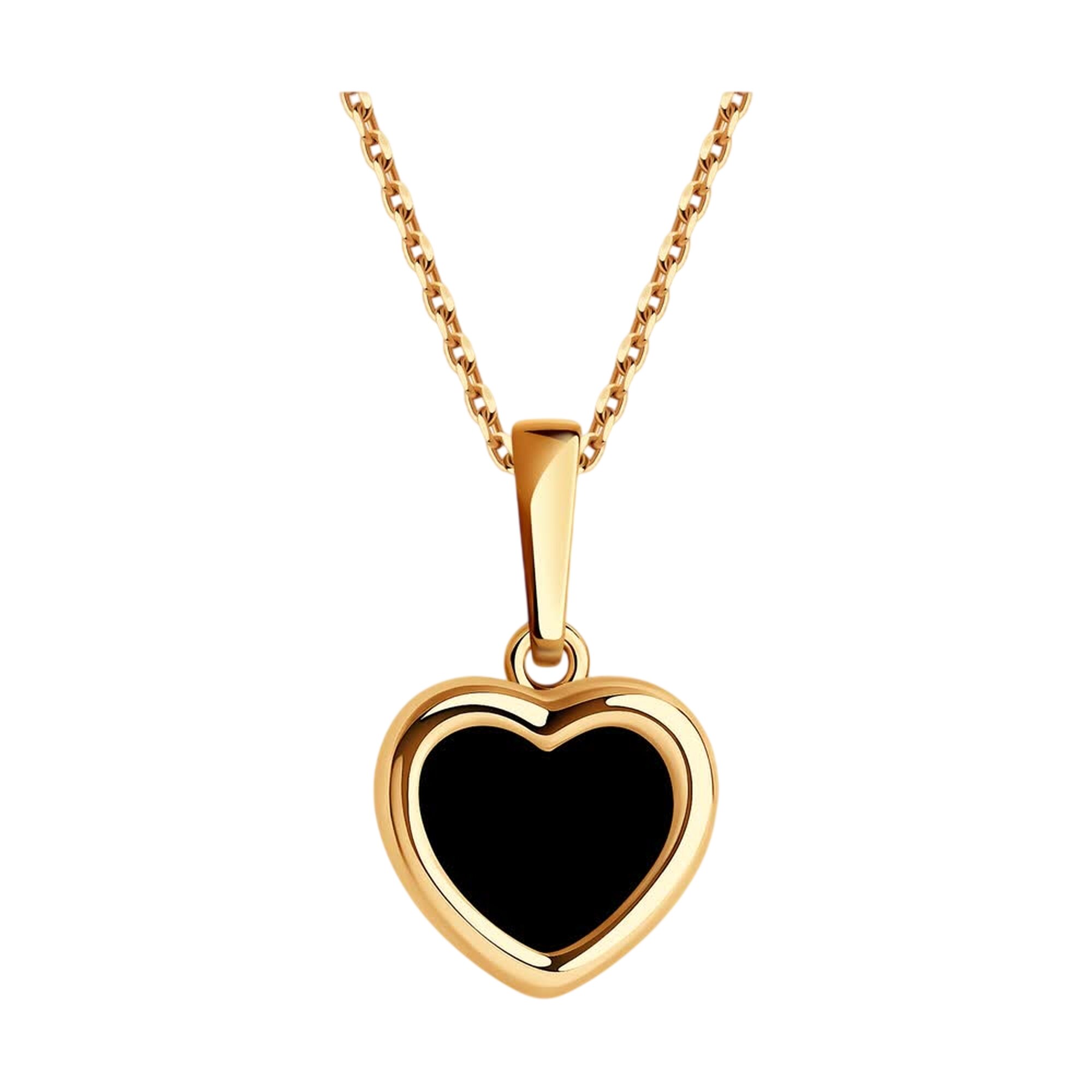 Подвеска Diamant online, красное золото, 585 проба, агат