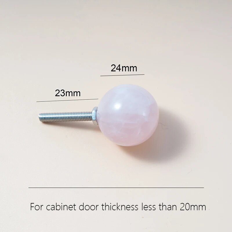 Хрустальные ручки для шкафов TINYHOB pink-screw23mm