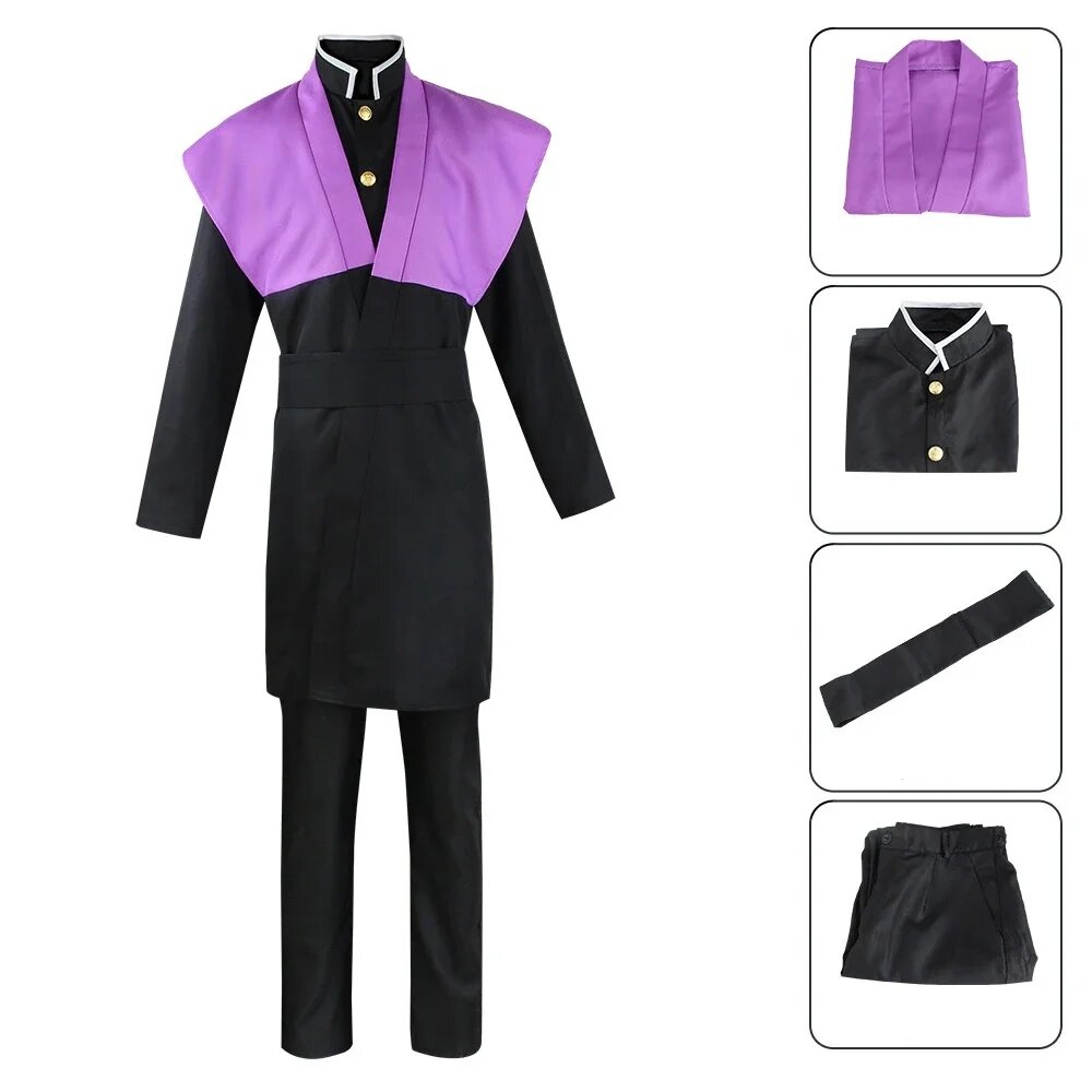 Косплей костюм Shinazugawa Genya Фиолетовый, L, only costume