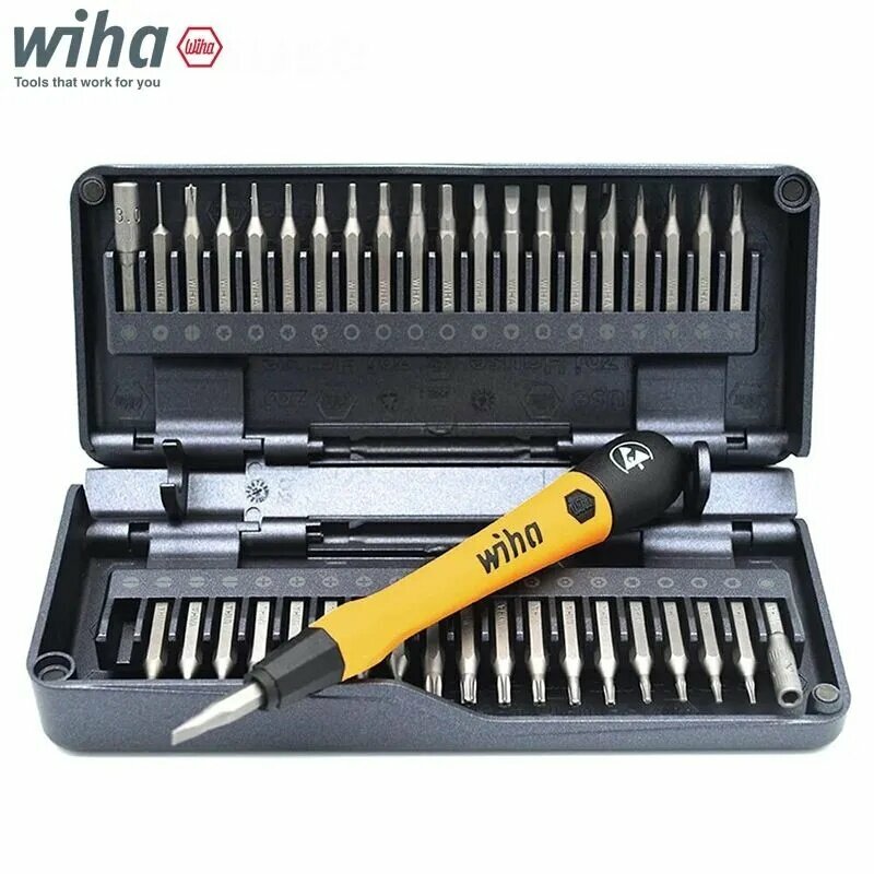 Wiha Zai Hause 44624 40 в 1 ESD Micro Набор прецизионных магнитных отверток Высокое качество портативный