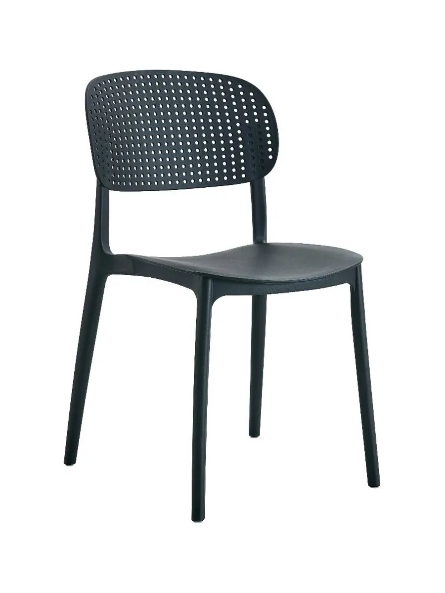 Стул кухонный Divan.ru Синто Черный, 1 шт, черный, пластик, 42х42х80 см