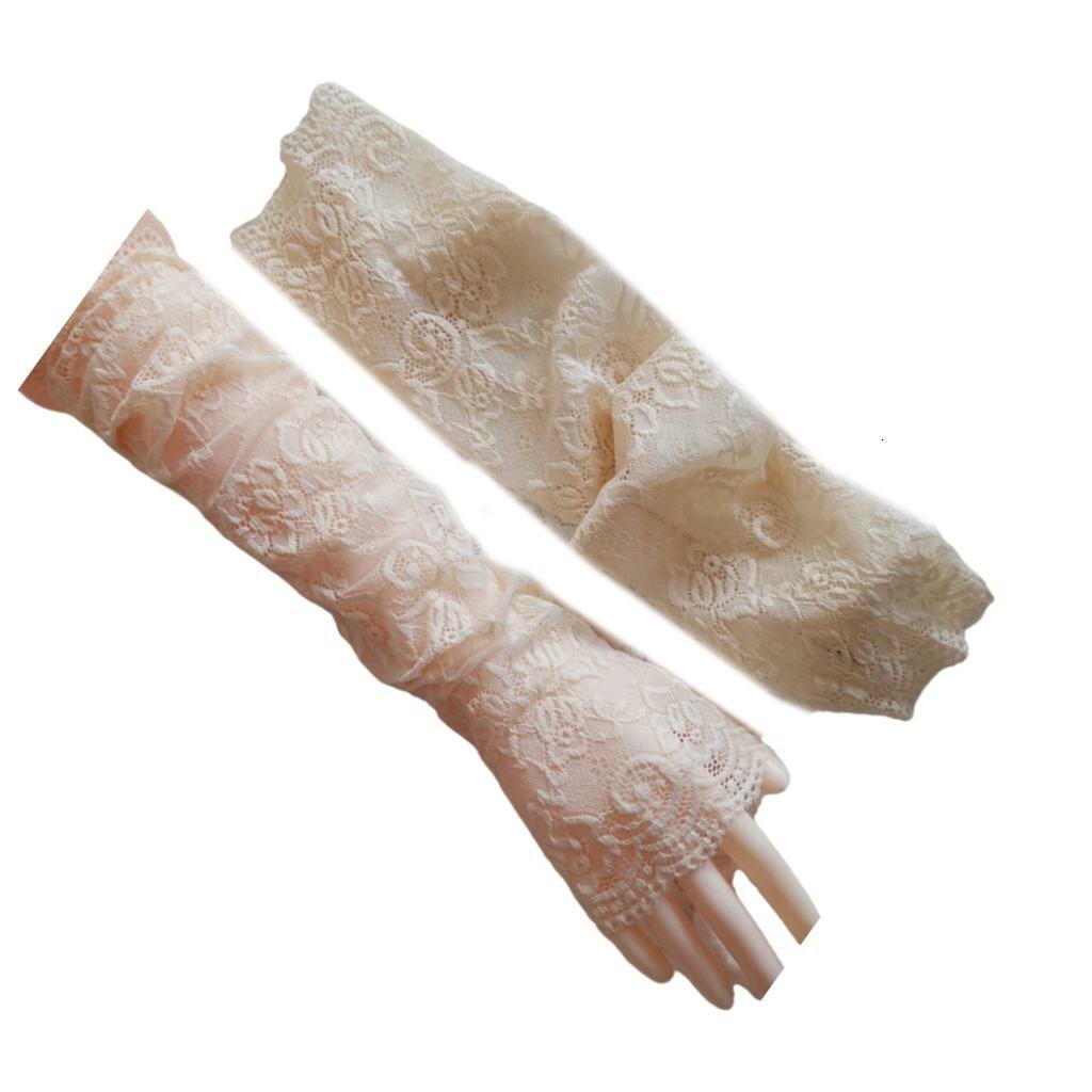 Кружевные нарукавники в цветочек для езды на велосипеде, защитные нарукавники для охлаждения, женские летние декоративные нарукавники