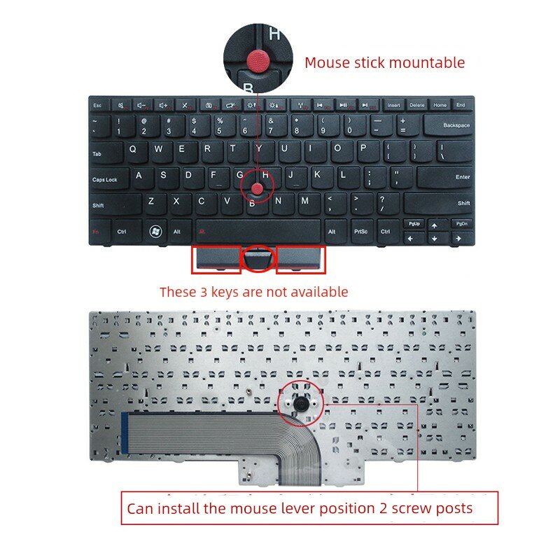 Подходит для клавиатуры ноутбуков IBM Lenovo E40 E50 Edge14 Edge15 E14 E15 (Применимые модели) (Без опоры/можно