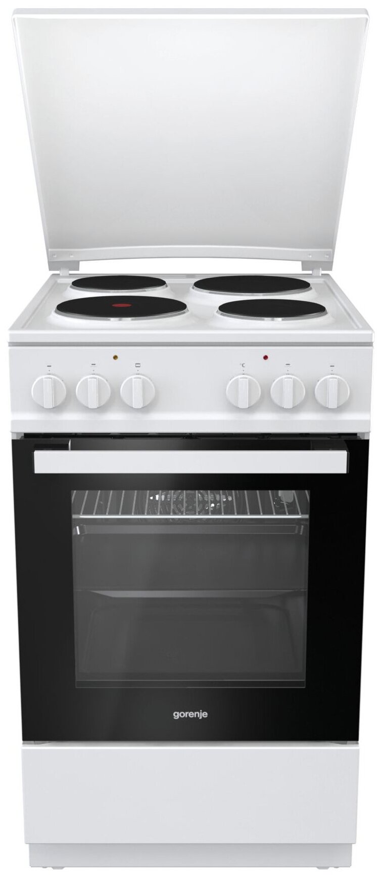 Электрическая плита Gorenje E5121WH-B, эмалированная рабочая поверхность, белая