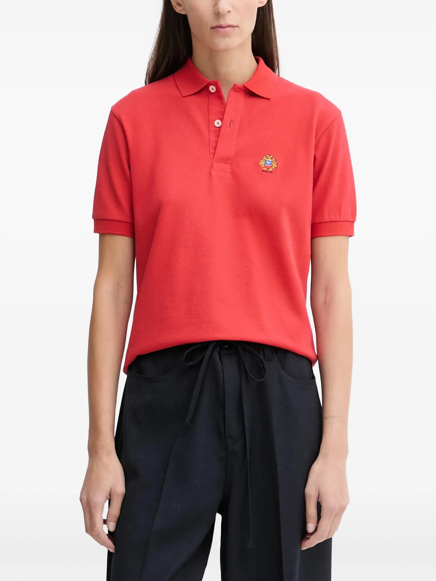 Рубашка Button embellished polo shirt