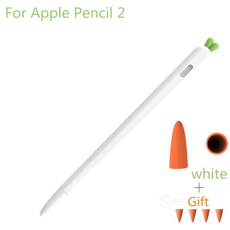 Силиконовый чехол для Apple Pencil 1 2 с морковкой For Apple pencil 2