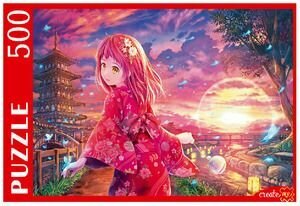 Пазл 500 деталей Аниме девушка