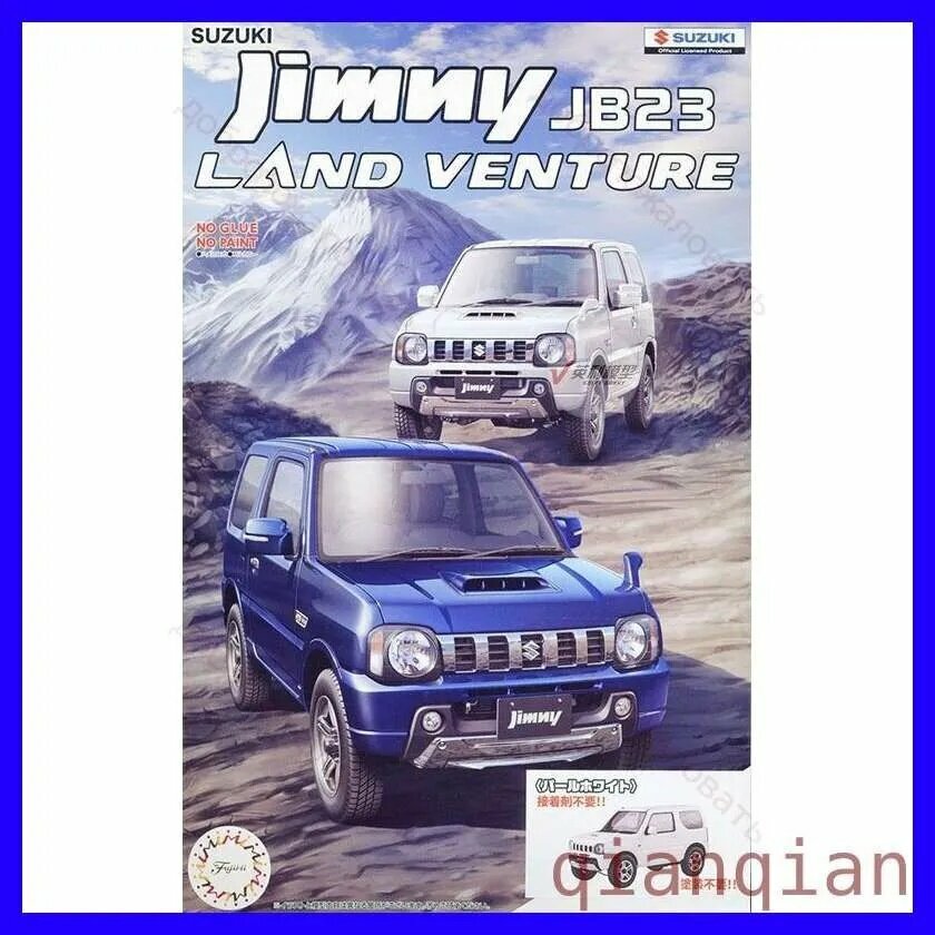 Сборная модель Машинка Fujimi-06631D 1/24 Suzuki Jimny JB23 White Glue free color separation car model kit