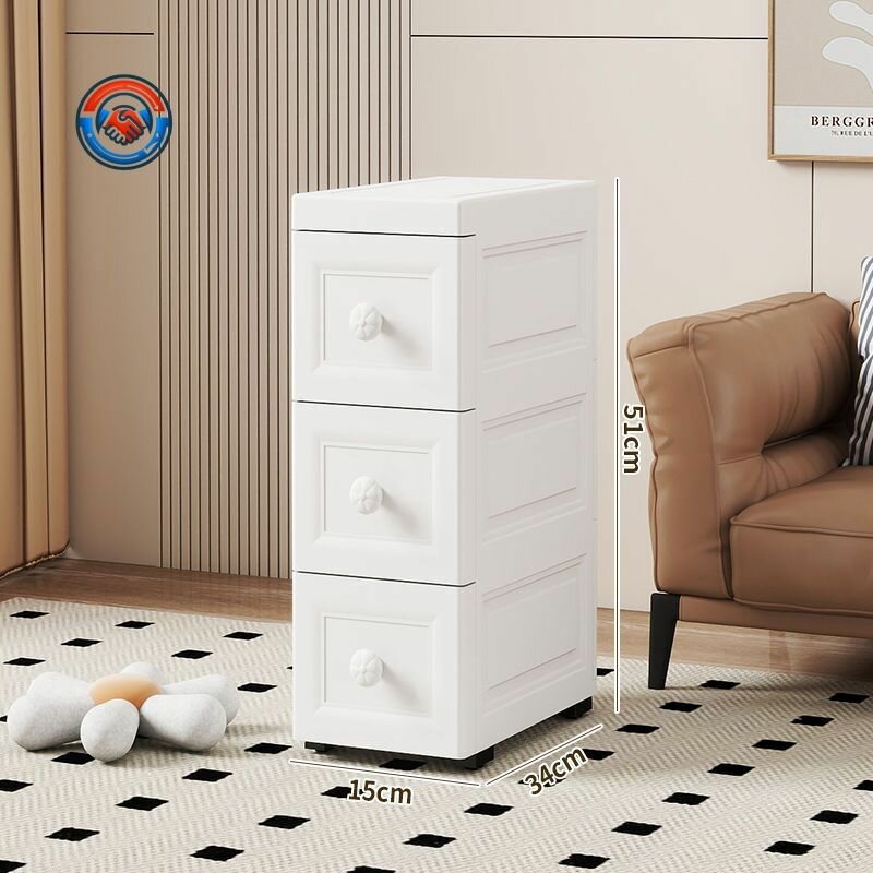 Узкий книжный шкаф на колесах 15x34x51 см, передвижная тумба для хранения книг и мелочей, компактная мебель для маленькой кухни, спальни или офиса