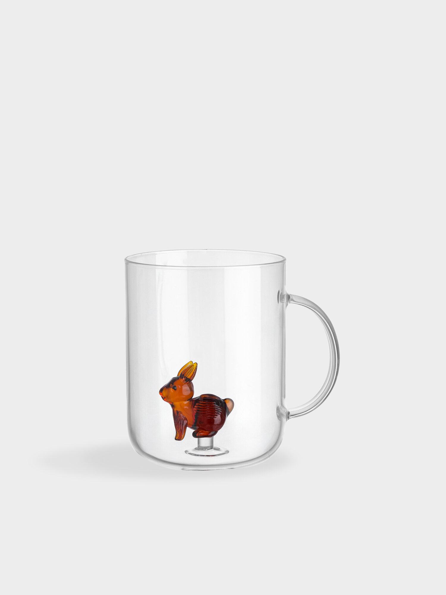 Кружка, 400 мл, стекло Б, Янтарный кролик, Shape, Kuchenland
