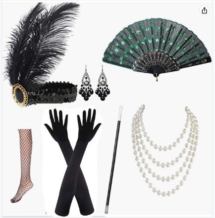 Набор ретро-ободков с перьями для девичника в стиле Гэтсби 1920-х годов, подарок для лучшей подруги на день рождения