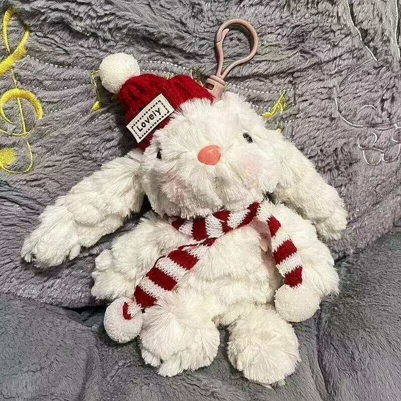Подвеска в виде милой куклы-кролика MINISO, красный шарф, оригинальная ручная работа, памятный подарок