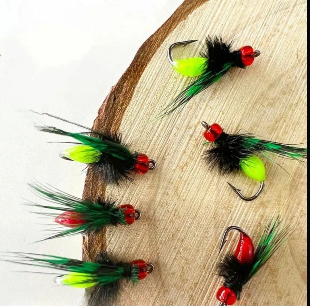 Мушки на хариуса, сига, кумжу, окуня, омуля 6 шт.