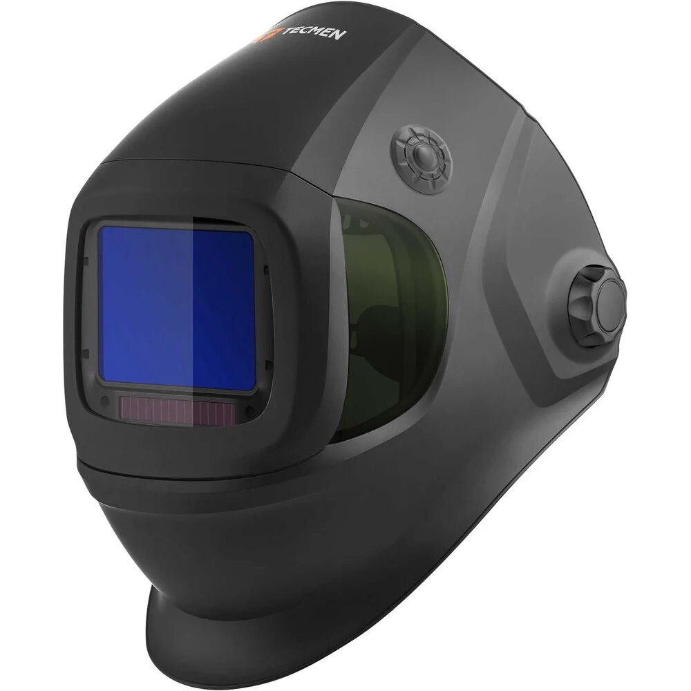 Маска сварщика TECMEN ADF950D-G с кнопкой режима зачистки, с резервным защитным стеклом и хамелеоновым светофильтром