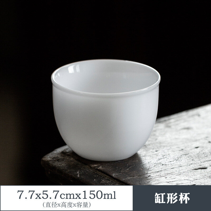 Ледяная овечка жирный нефрит Изысканная маленькая чайная чашка высокого класса Master Cup Dehua белый фарфоровый чайный