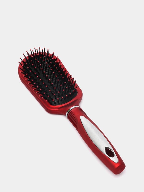 Расческа массажная, красная