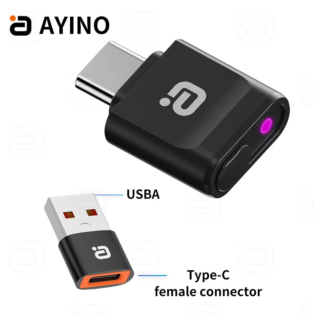 Aoyin MR286 Type-C Bluetooth 6.0 передатчик LDAC aptX без потерь 96 кГц/24 бит от 1 до-2 двойной выход для телефона ПК ТВ