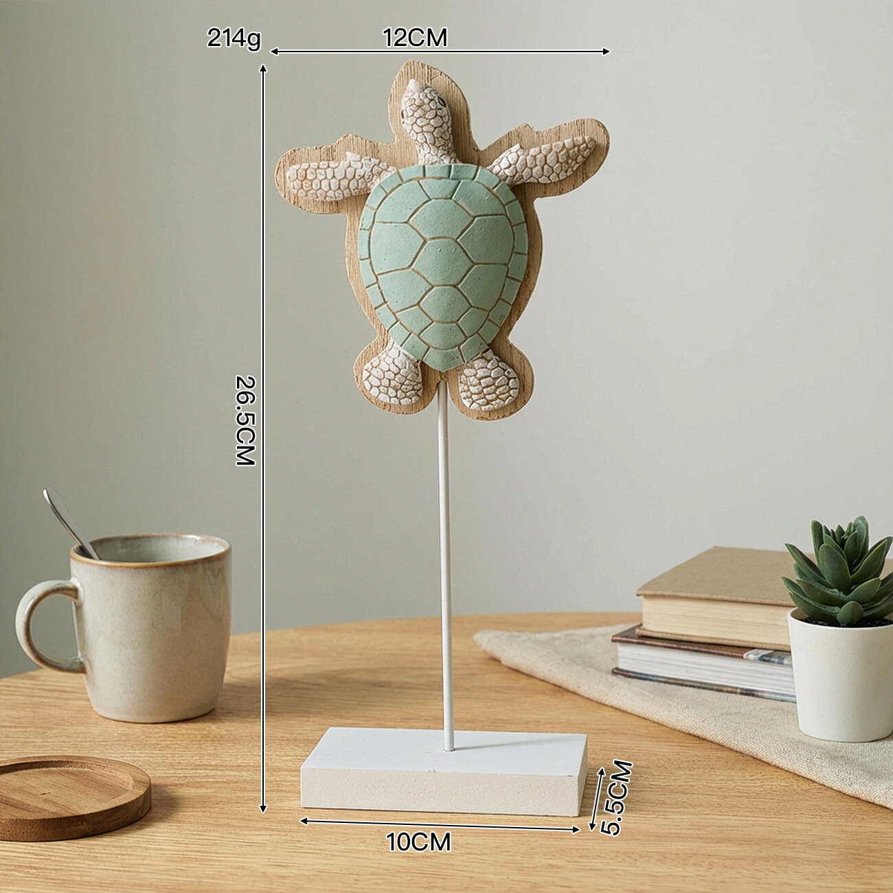 Декоративное украшение в форме черепахи из дерева в средиземноморском стиле, настольная модель для дома, креативное оформление