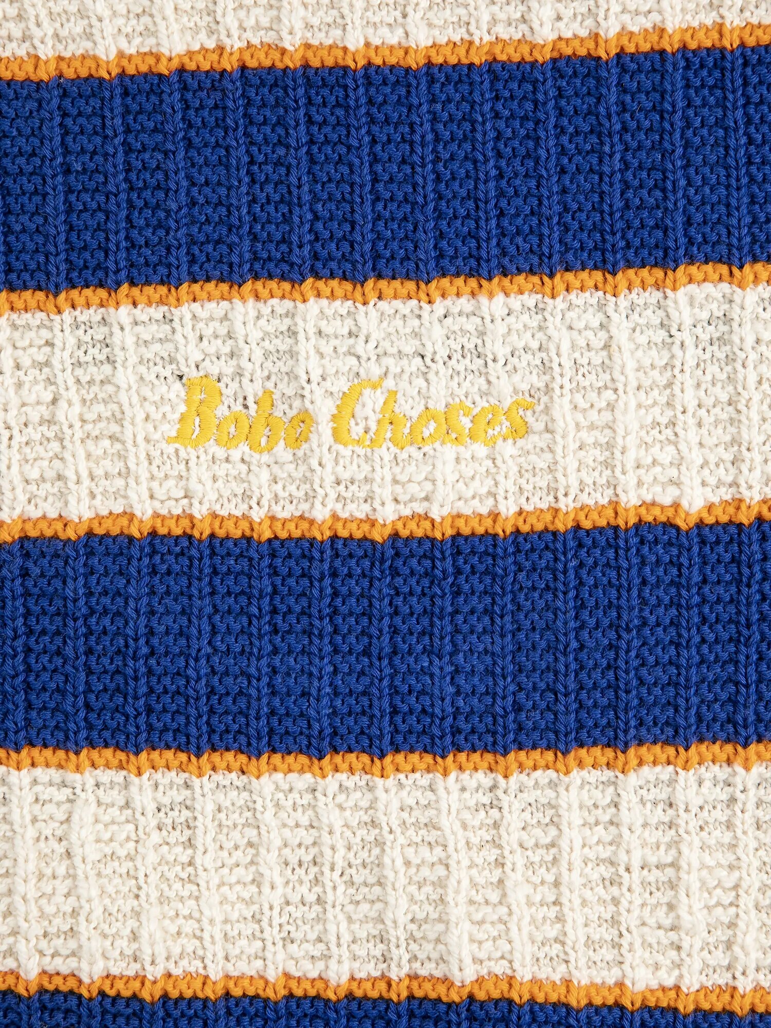Свитер BOBO CHOSES Striped embroidery sweater, размер 110, синий — фото 1
