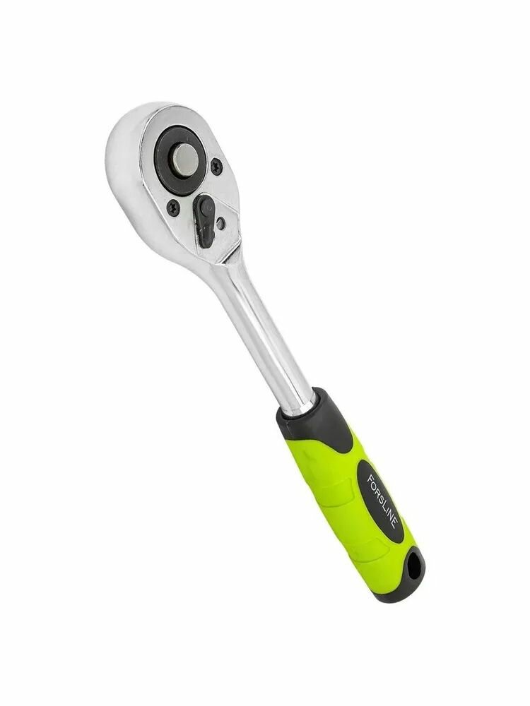 Трещотка реверсивная с двухкомпонентной резиновой рукояткой 3/8' ForsLine