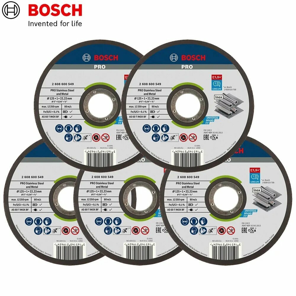 Bosch Круг отрезной 125 x 1 x 22.23; 60/40