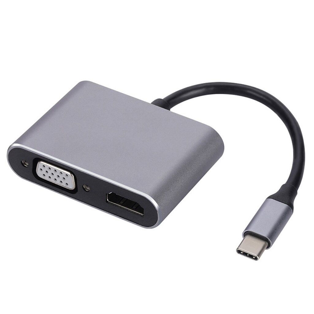 Адаптер USB C Для Монитора HDTV VGA С Выходом 4K при Частоте 30 Гц Для Ноутбуков-смартфонов