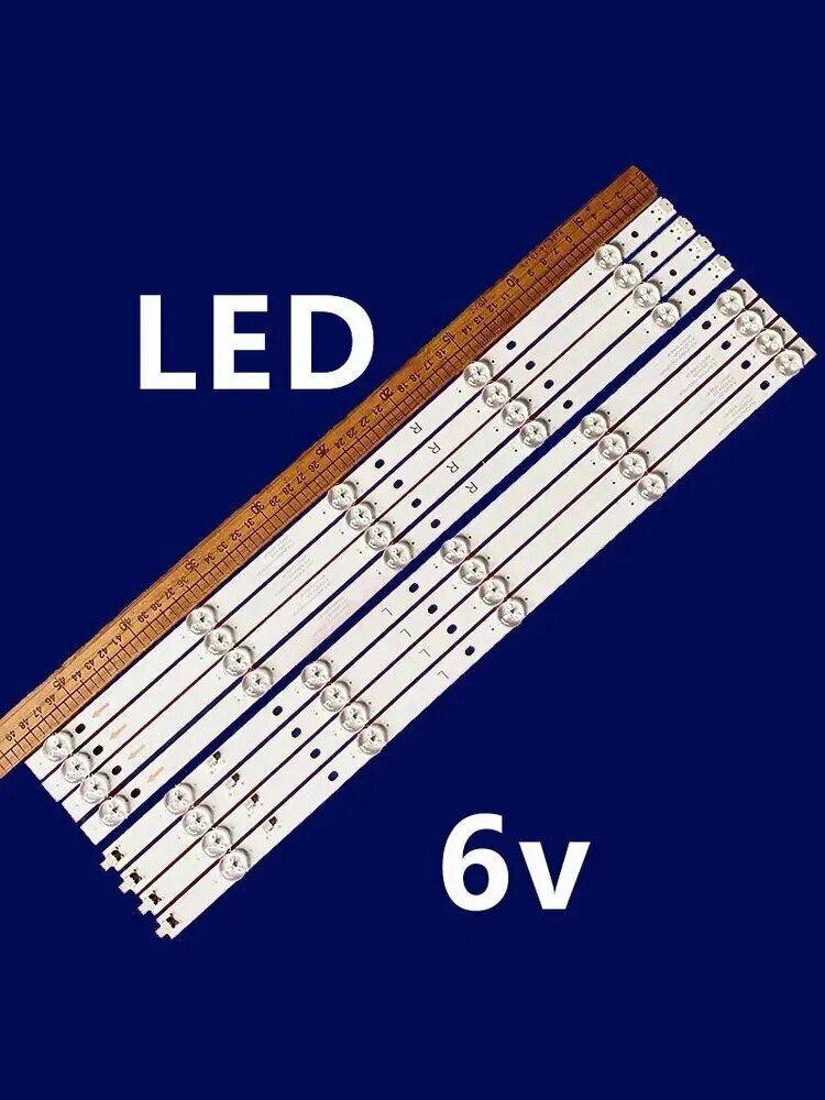 Светодиодная полоса для 6v 1 комплект-8 шт JS-D-JP50DM-102ED (00711) (00804) R72-50D04-029 988141T.30066.4P SN50LEDJ203 AX50LEDJ203 SW-LED50UB401